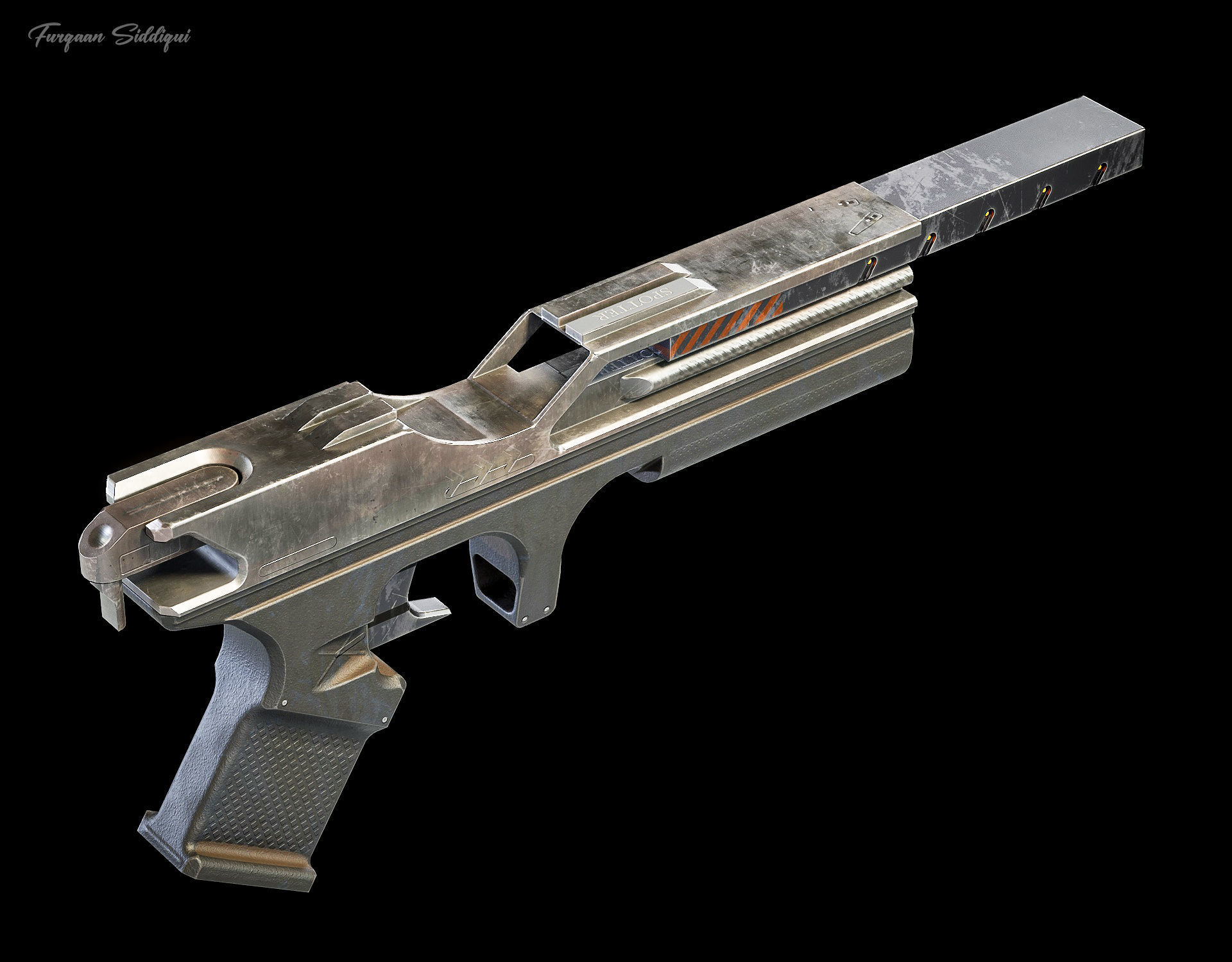 3D model Sci-fi Laser Gun PBR VR / AR / low-poly | CGTrader