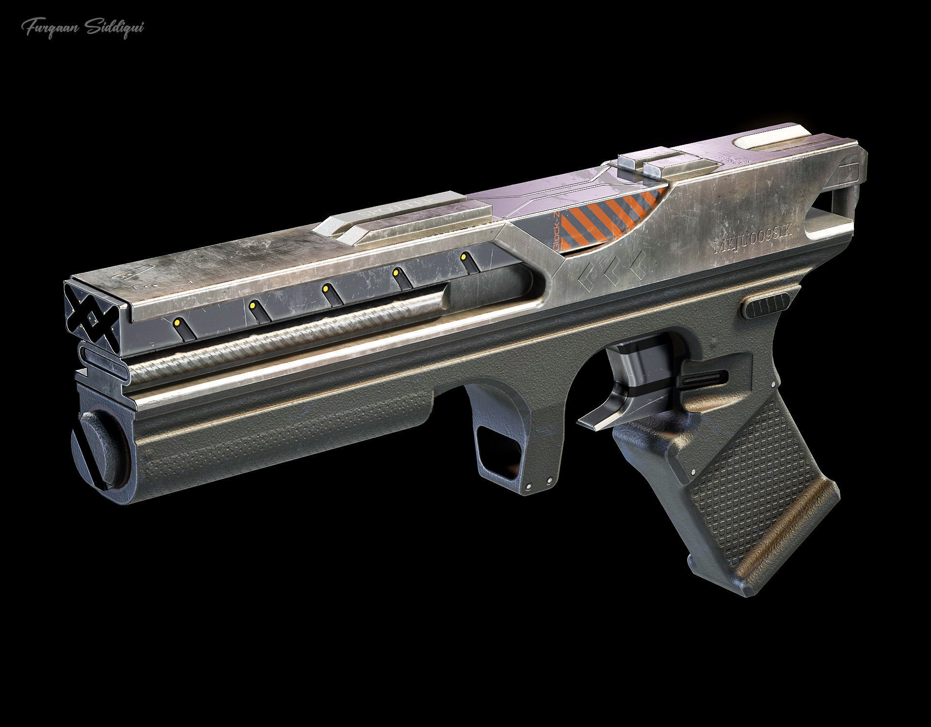 3D model Sci-fi Laser Gun PBR VR / AR / low-poly | CGTrader