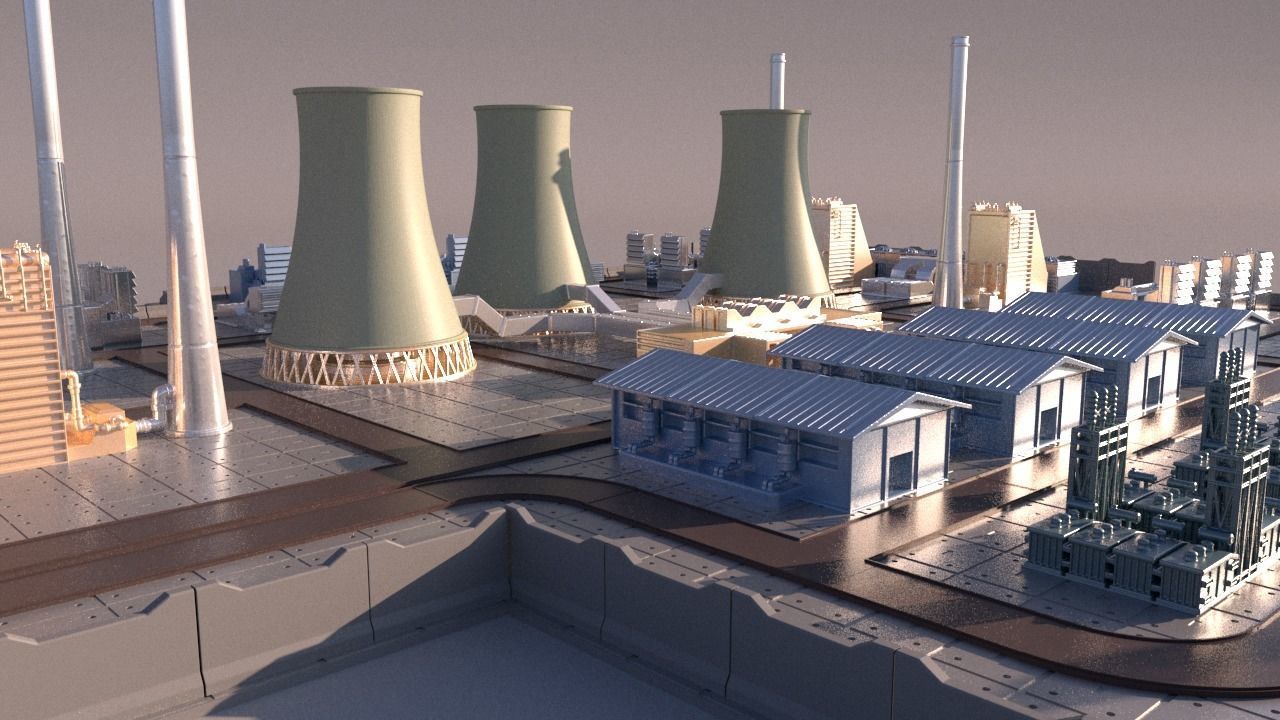 Power Plant for 3D print 3D model 3D printable | CGTrader