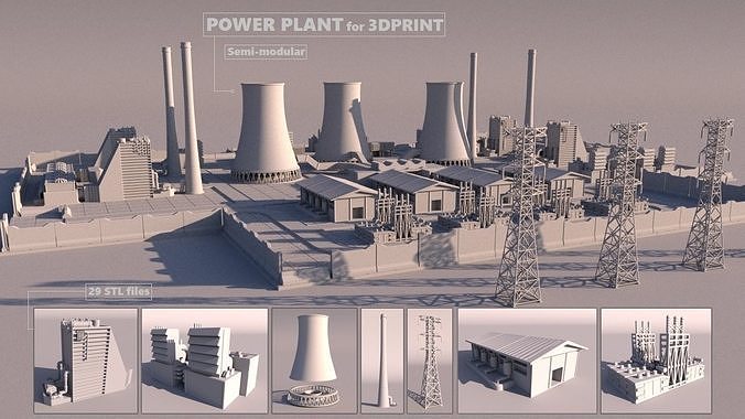 Power Plant for 3D print 3D model 3D printable | CGTrader