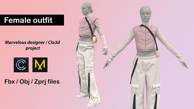 female outfit 3D model | CGTrader
