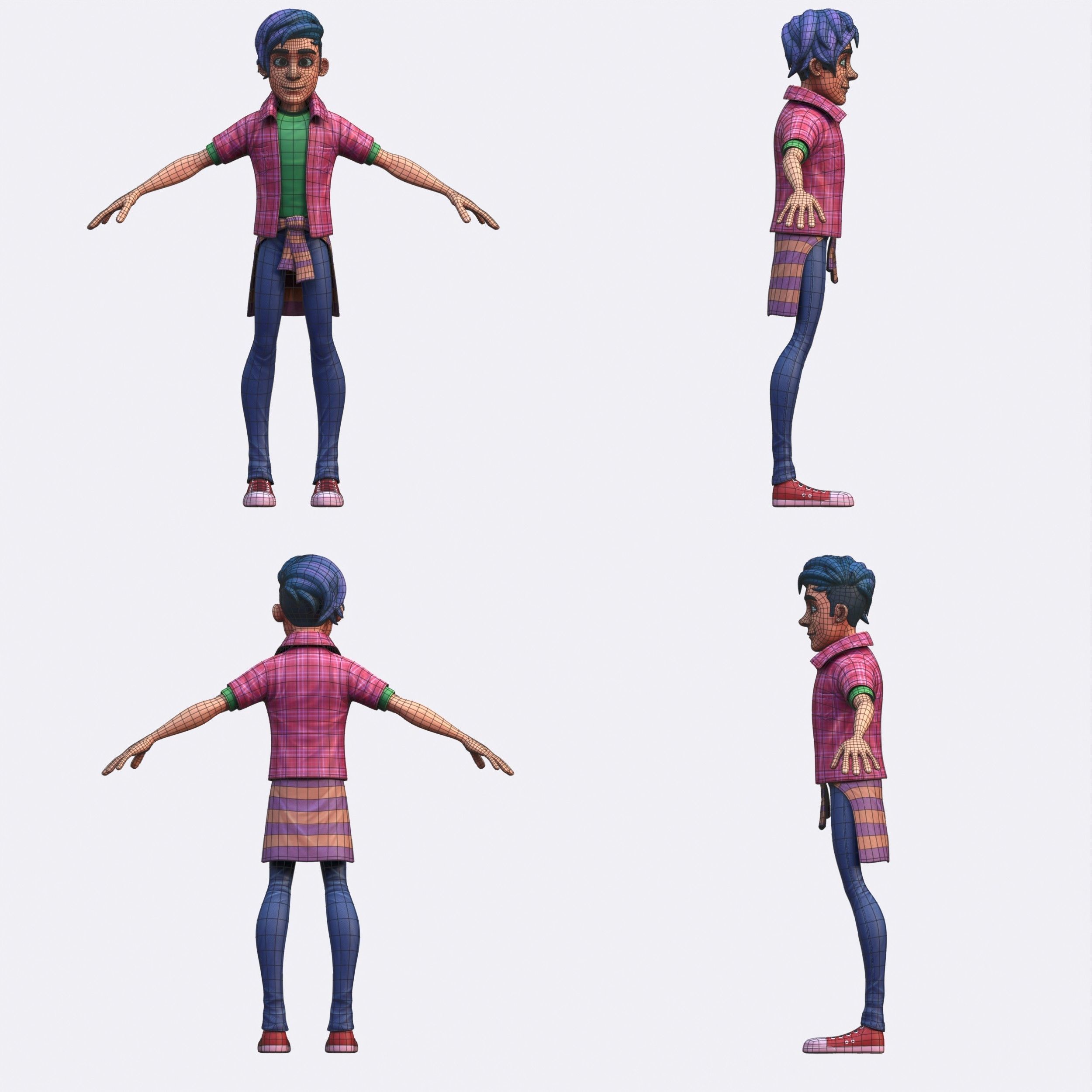 3D model 7 Cute Cartoon Characters Expertly Crafted 3D Models ...