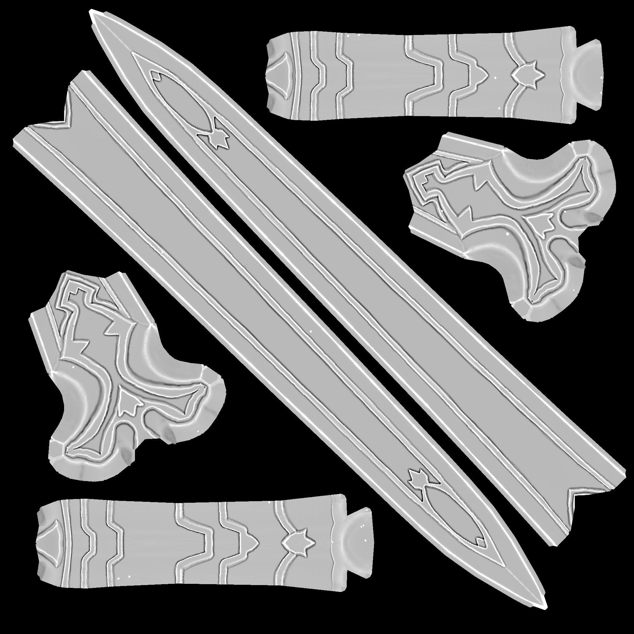 3D model Weapon fantasy anime longsword sword VR / AR / low-poly | CGTrader