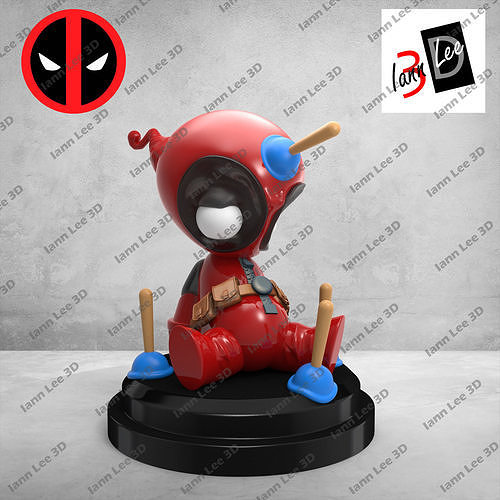 Deadpool Chibi Marvel 3D model 3D printable | CGTrader