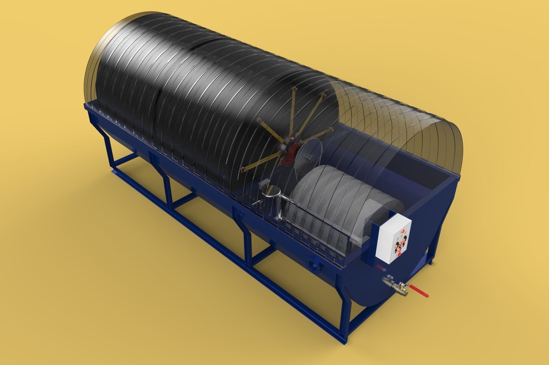 ROTATING BIOLOGICAL CONTACTOR RBC WASTEWATER TREATMENT 3D model | CGTrader