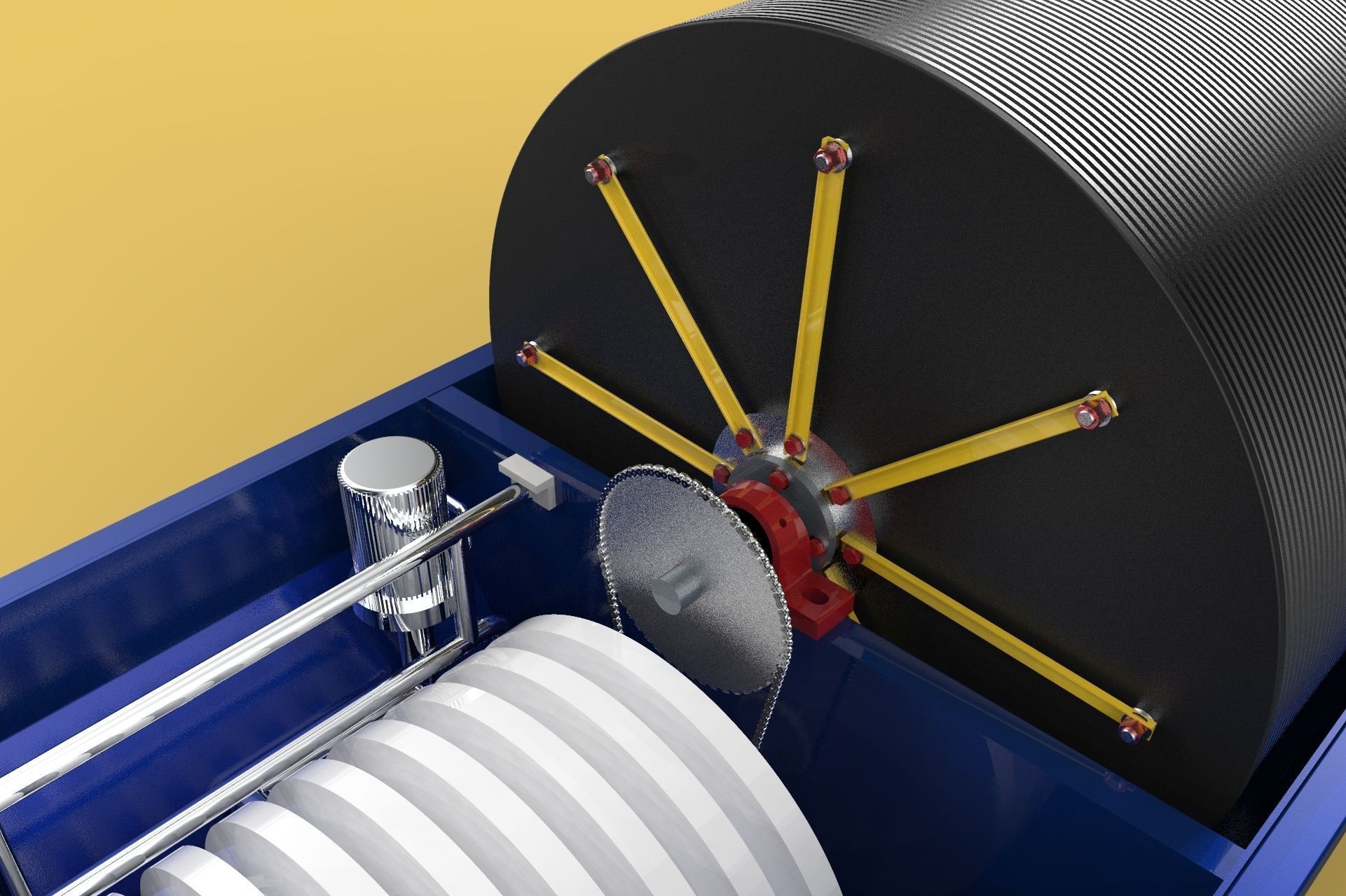 ROTATING BIOLOGICAL CONTACTOR RBC WASTEWATER TREATMENT 3D model | CGTrader
