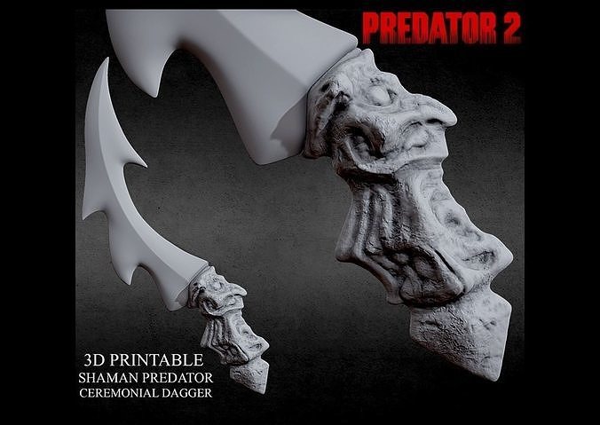 3D PRINTABLE SHAMAN PREDATOR CEREMONIAL DAGGER KNIFE 3D model 3D ...