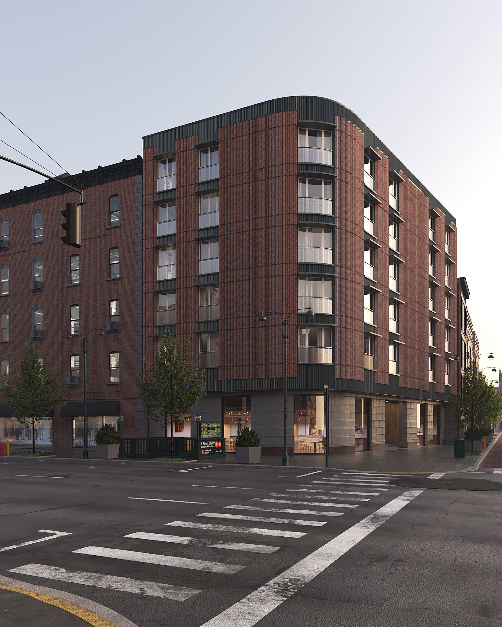 Office Building Exterior Scene 3D model 3D model | CGTrader