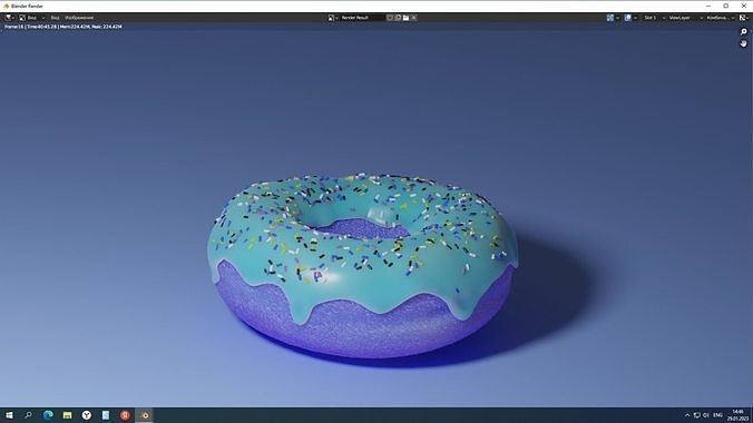 Donut on computer screen 3D model | CGTrader