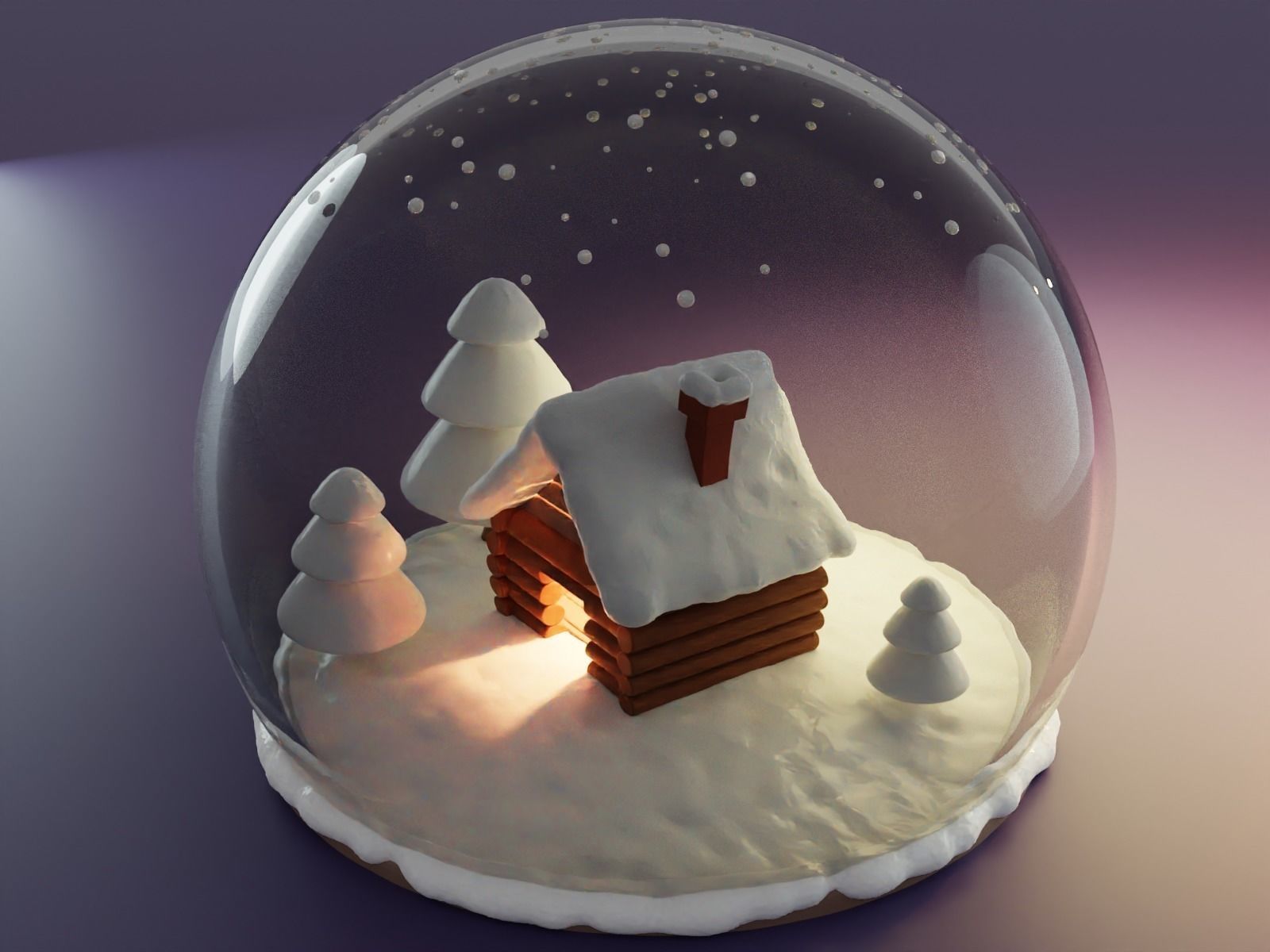 Snow Globe 3D model animated | CGTrader