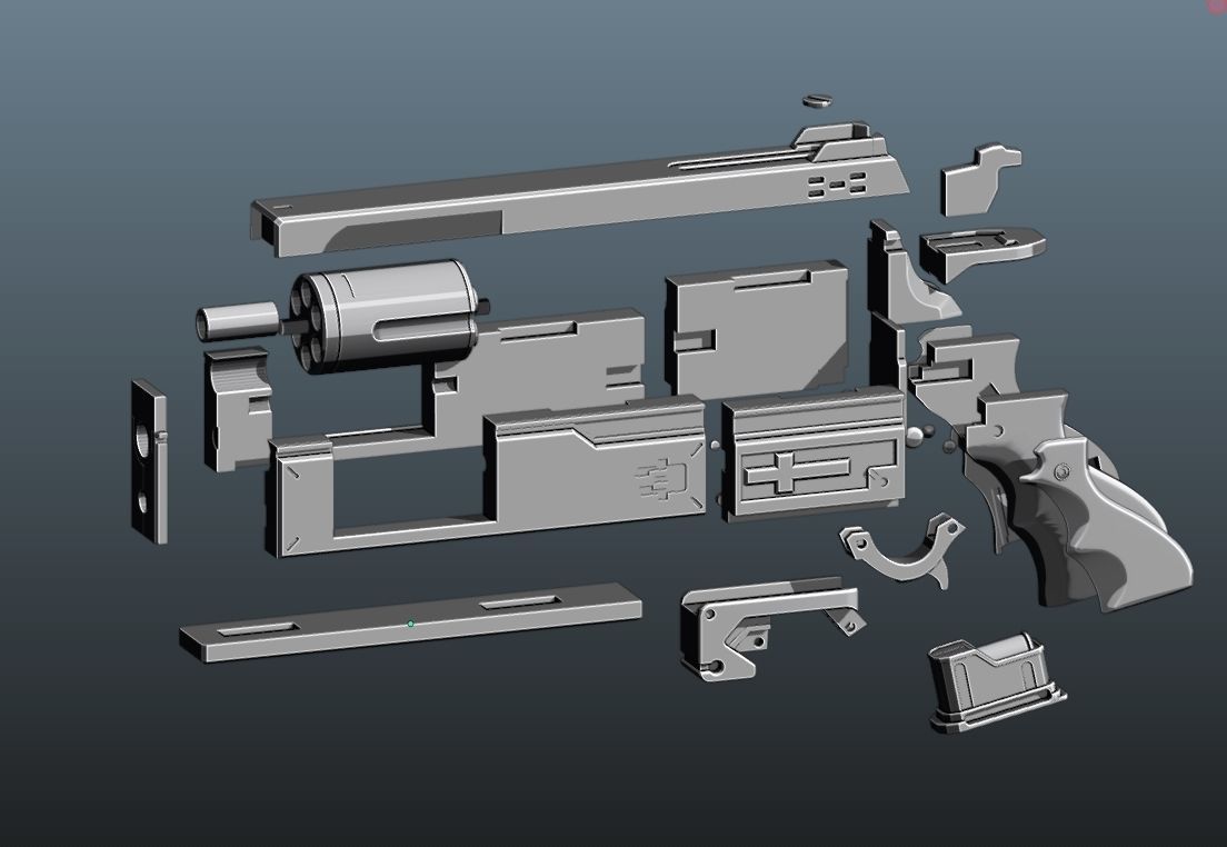 Happy Chaos pistol - Guilty Gear Strive 3D model 3D printable | CGTrader