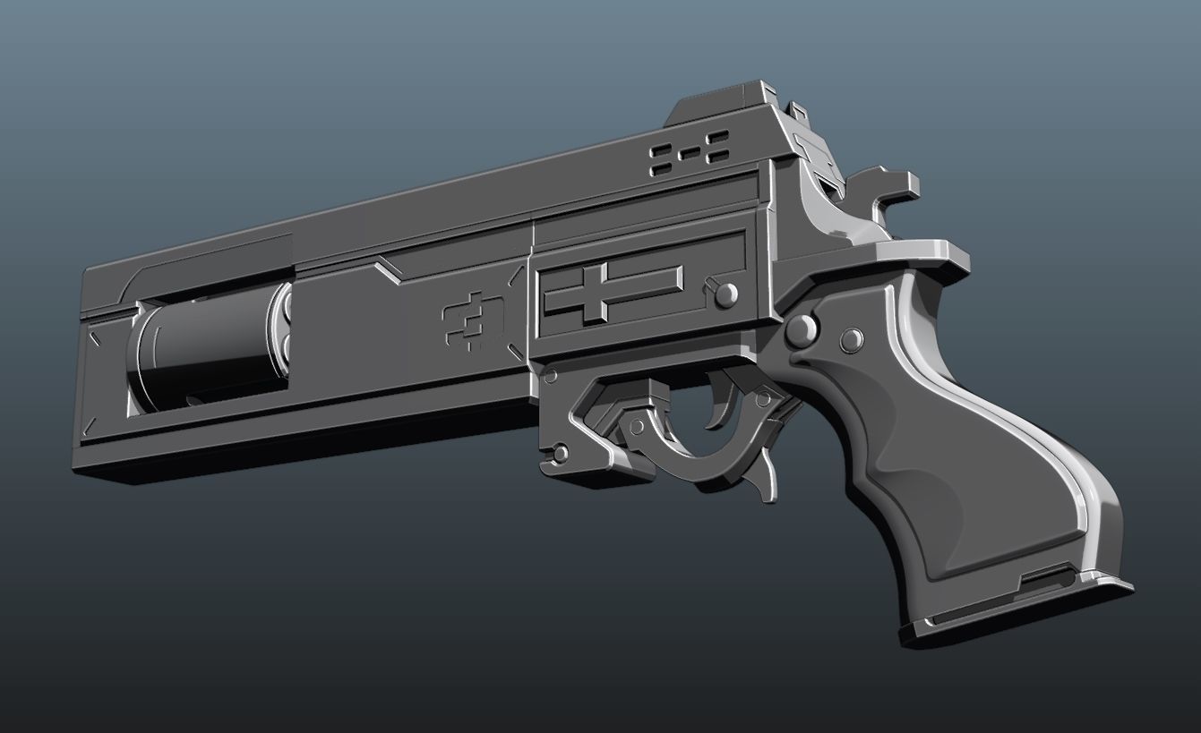 Happy Chaos pistol - Guilty Gear Strive 3D model 3D printable | CGTrader