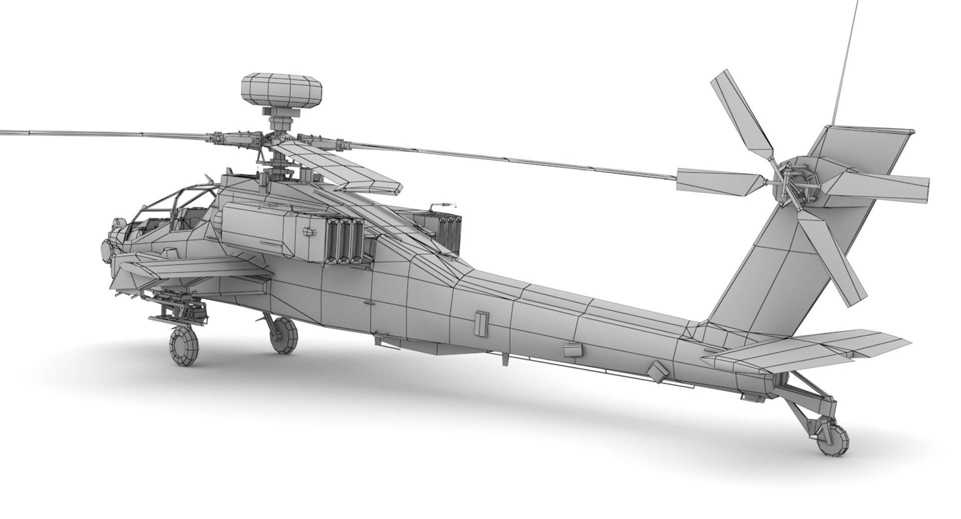3D model Apache AH-64D Longbow VR / AR / low-poly | CGTrader