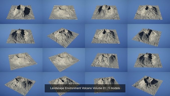 Landscape Environment Volcano Volume 01 3D Model Collection | CGTrader