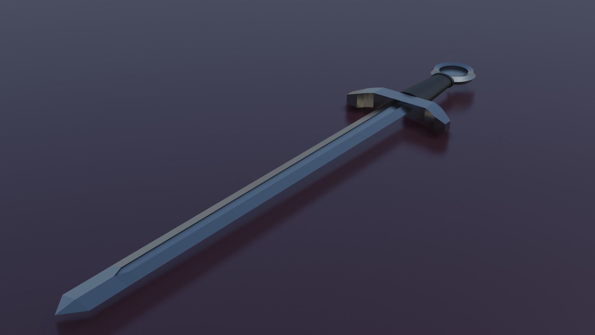 sword low poly free 3D model animated | CGTrader