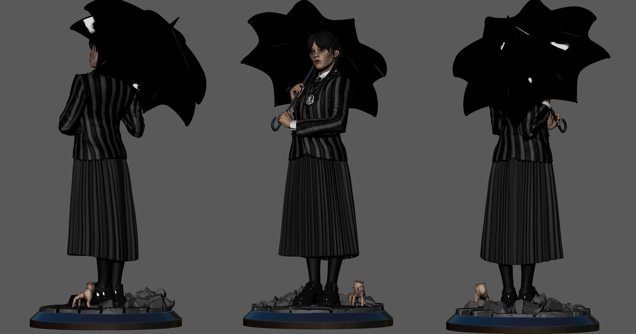 Wednesday Addams 3D model 3D printable | CGTrader