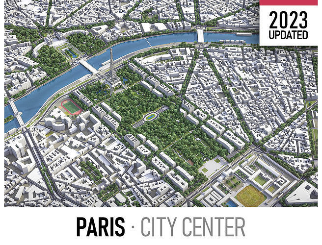 3D model Paris VR / AR / low-poly | CGTrader