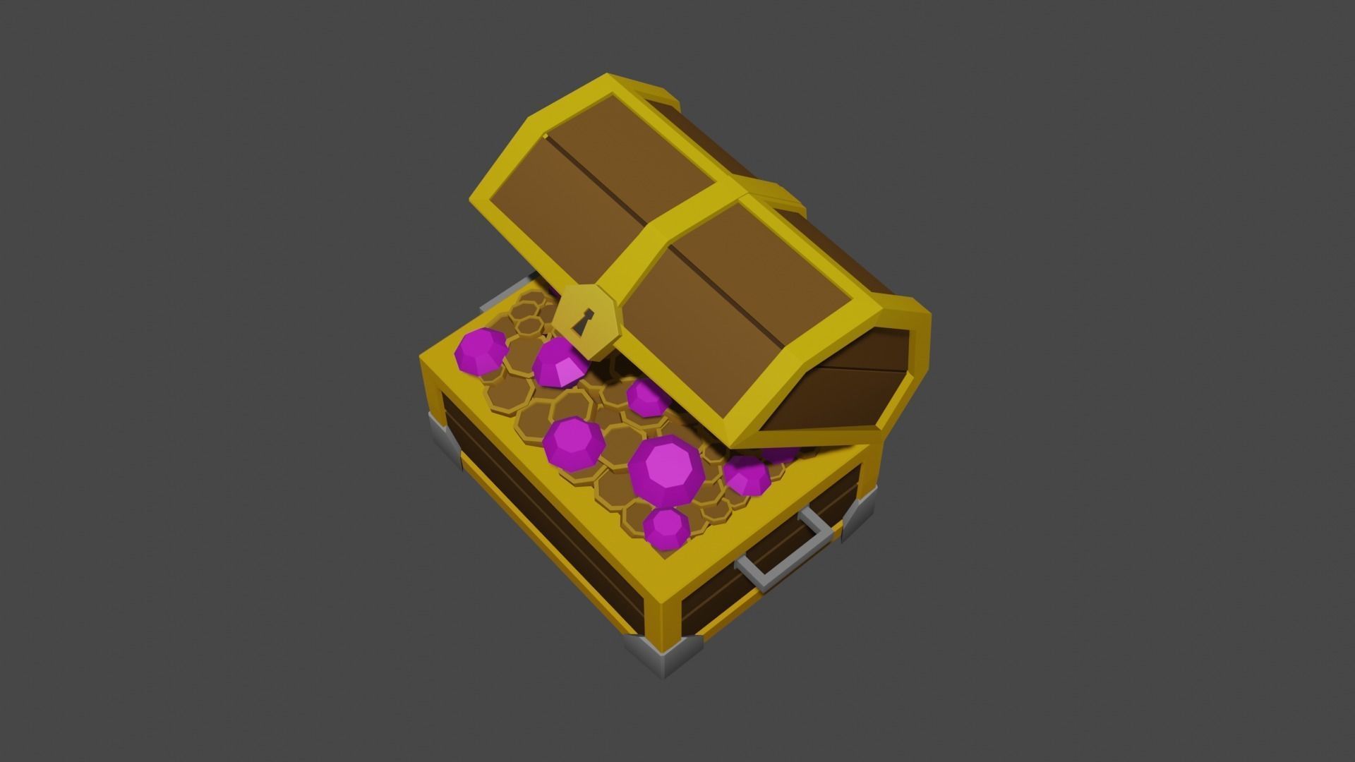 3D model Low Poly Treasure Chest VR / AR / low-poly | CGTrader