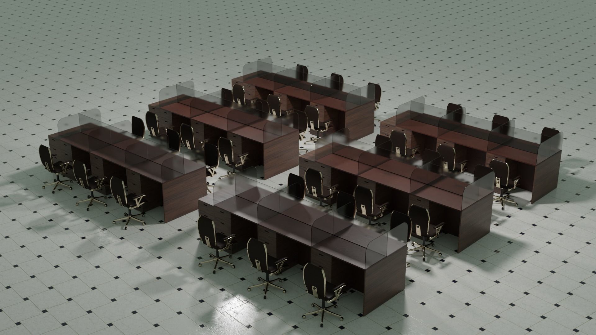 High-Quality 3D Office Cubicle Model Created with Blender 3D model ...