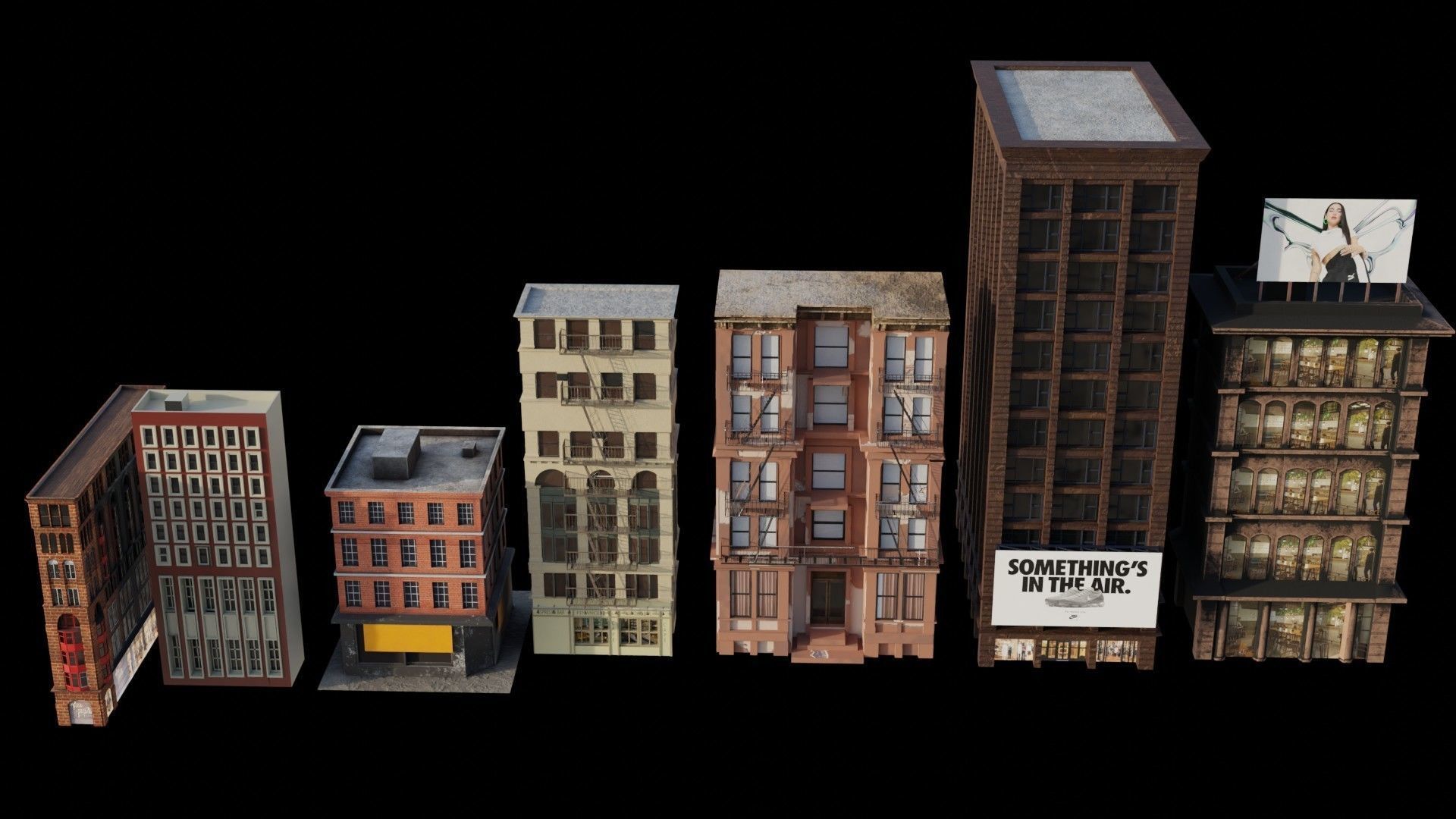 3D model City Buildings in blender VR / AR / low-poly | CGTrader
