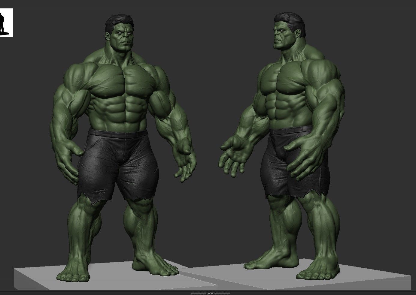 Hulk Anatomy-Basemesh 3D model | CGTrader