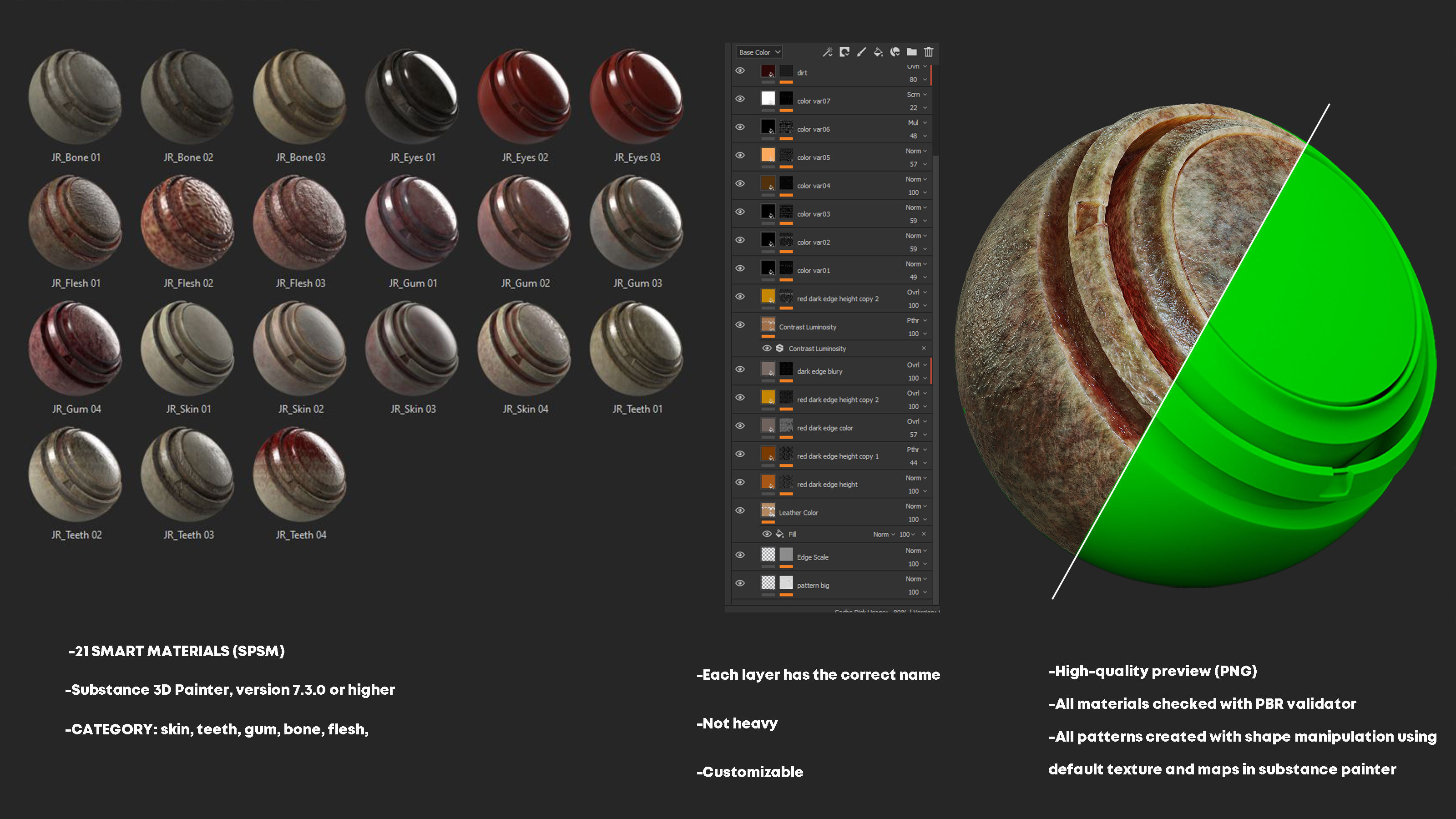 Horror and Gore Smart Materials for Substance 3d Painter Vol 01 Texture ...