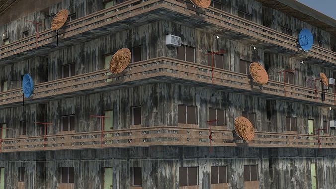 gheto house 3D model animated rigged | CGTrader