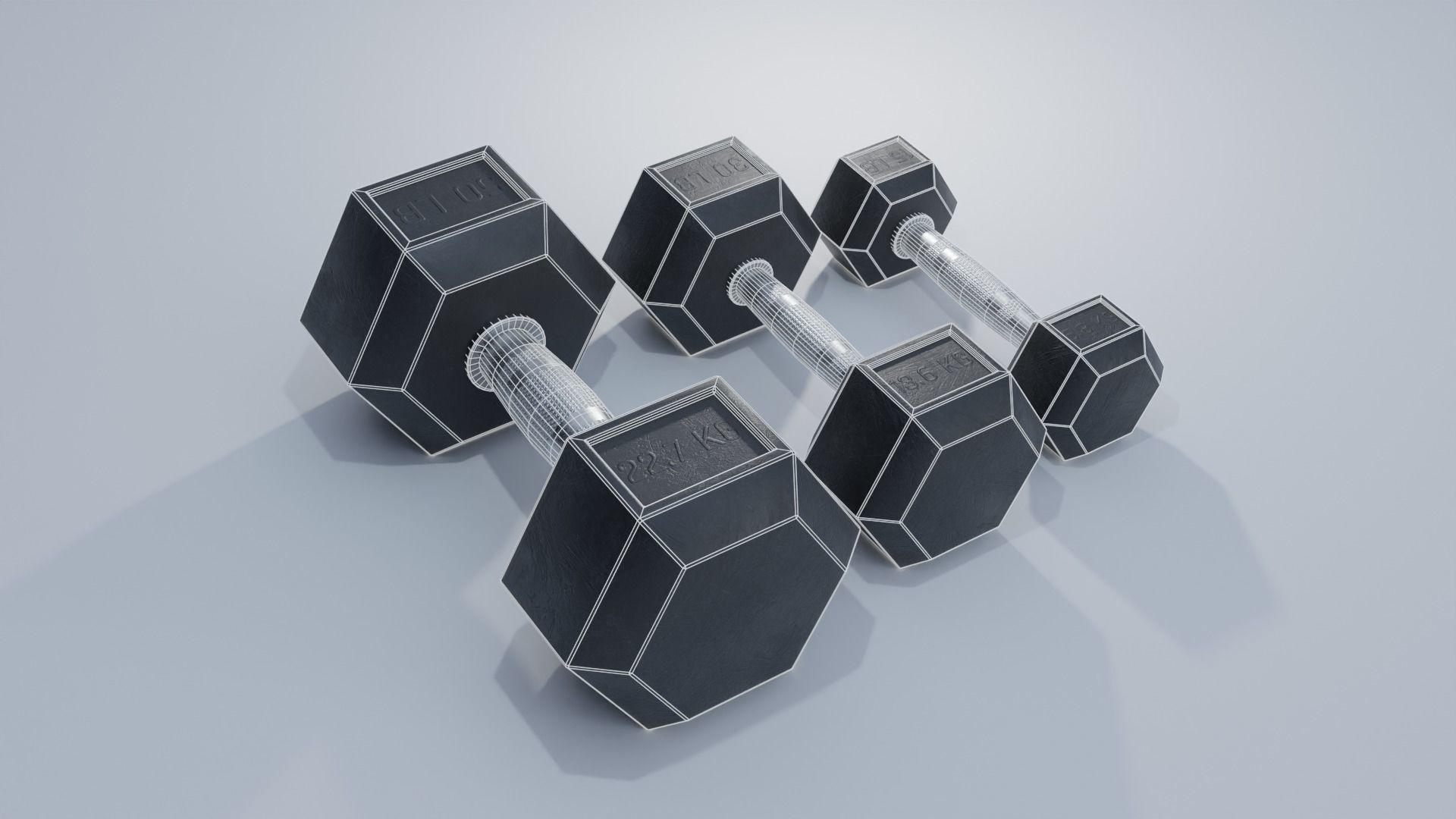 3D model Dumbbells 4K and 2K Textures VR / AR / low-poly | CGTrader