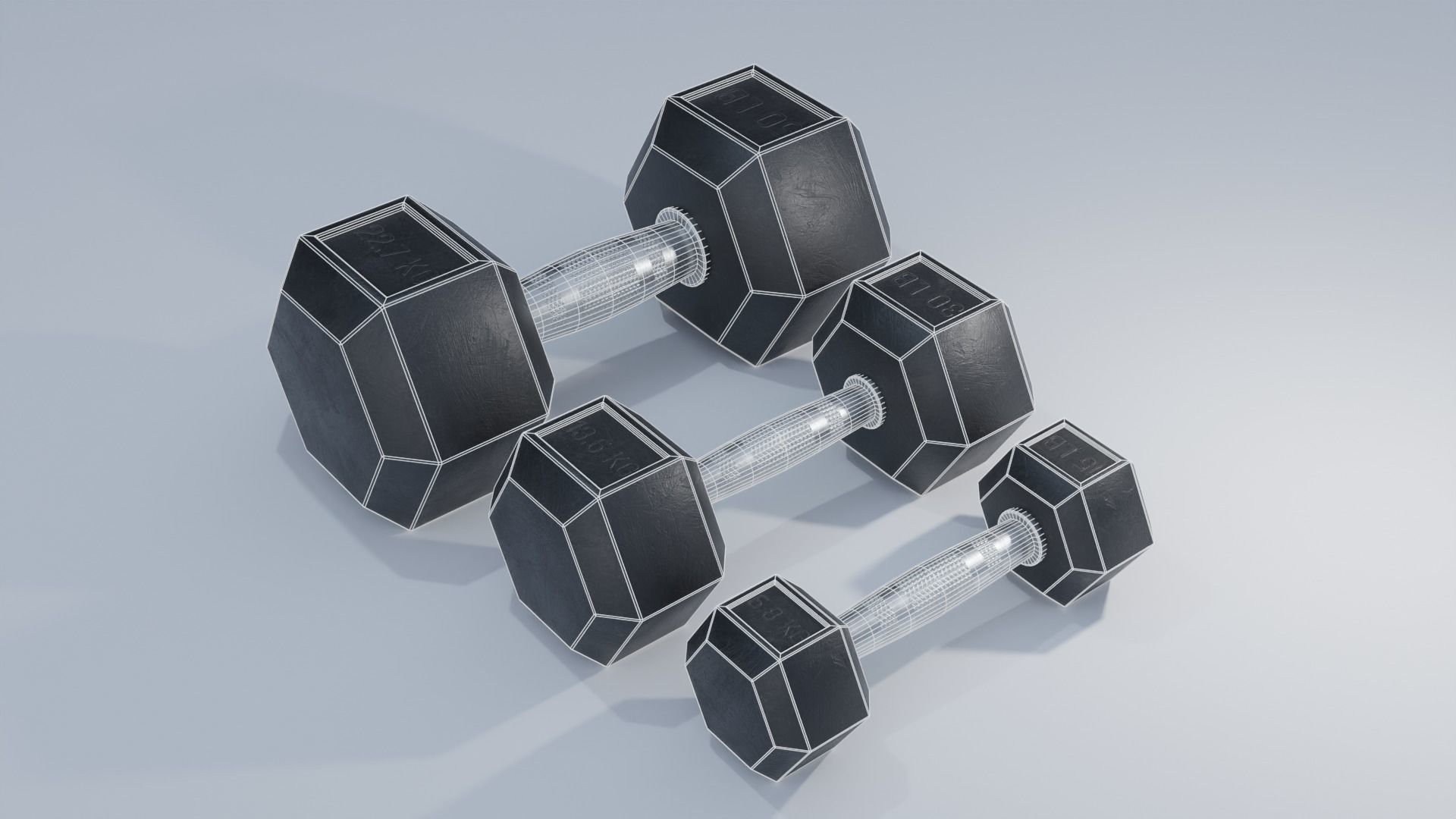 3D model Dumbbells 4K and 2K Textures VR / AR / low-poly | CGTrader