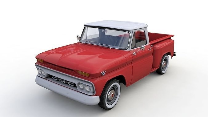 GMC PICKUP TRUCK STEPSIDE 1964 3D model | CGTrader