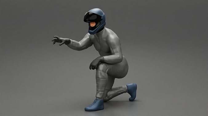 Racing driver sitting 3D model 3D printable | CGTrader