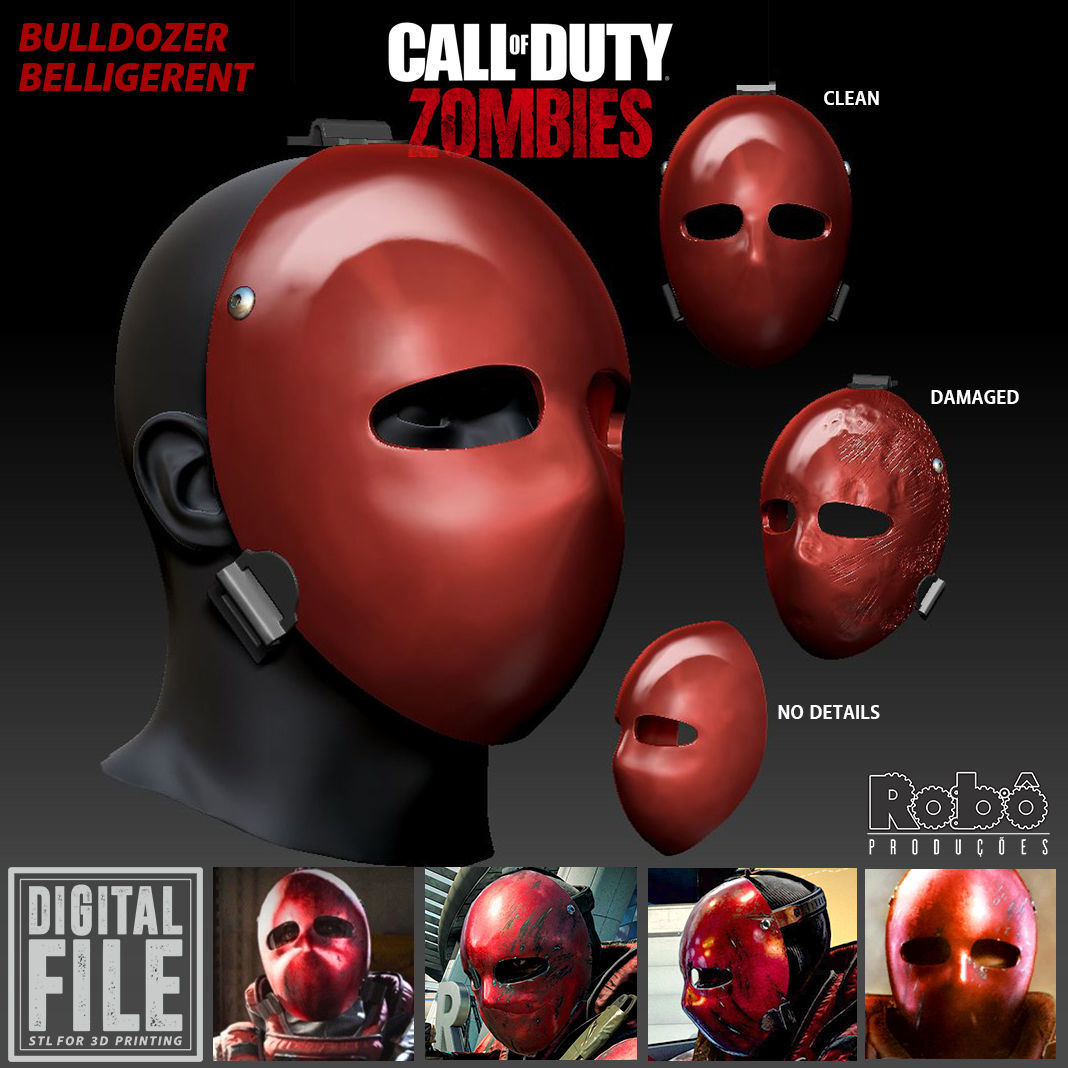 BULLDOZER OPERATOR BELLIGERENT MASK - CALL OF DUTY - WARZONE 3D model ...