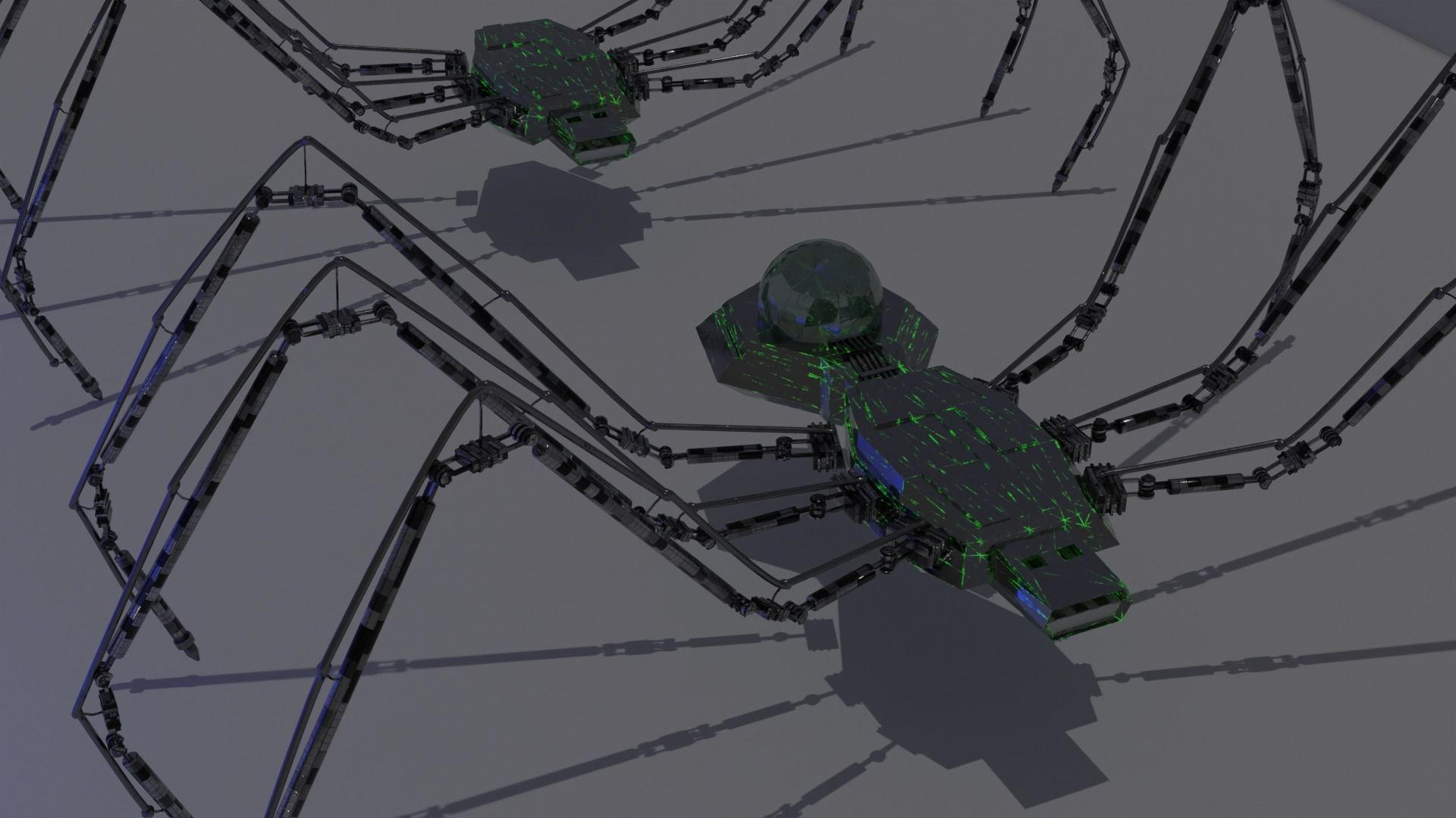 12 usb robot hologram threads and top quality textures free 3D model ...