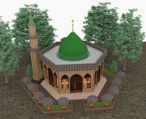 MOSQUE BEAUTIFUL 3D PLAN free 3D model | CGTrader