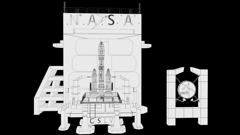 3D model Nasa And ISRO Spaceship VR / AR / low-poly | CGTrader