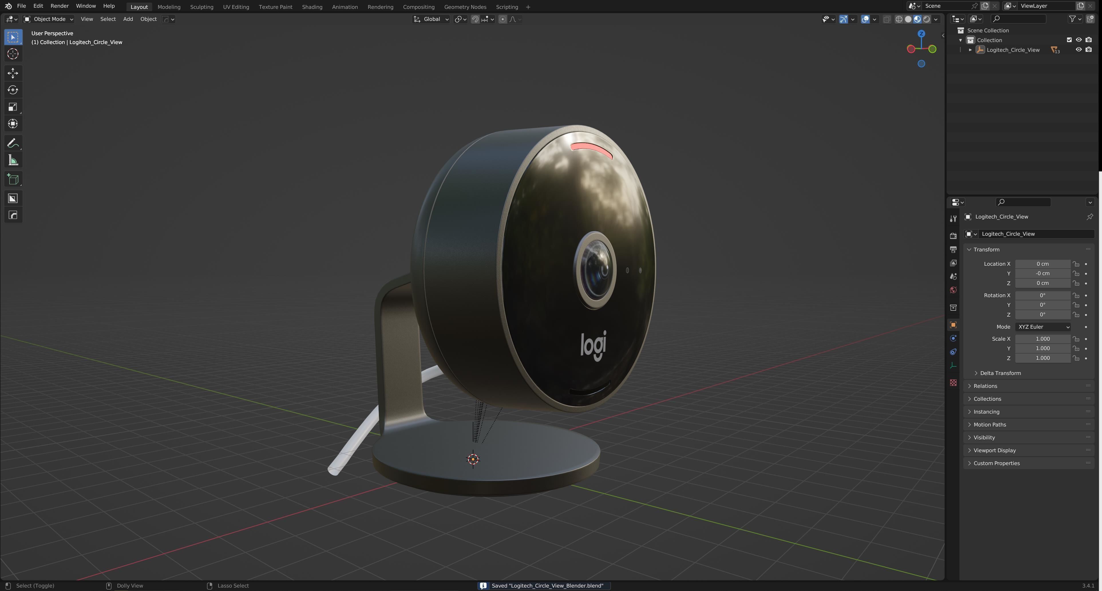 Logitech Circle View Security Camera 3D model | CGTrader