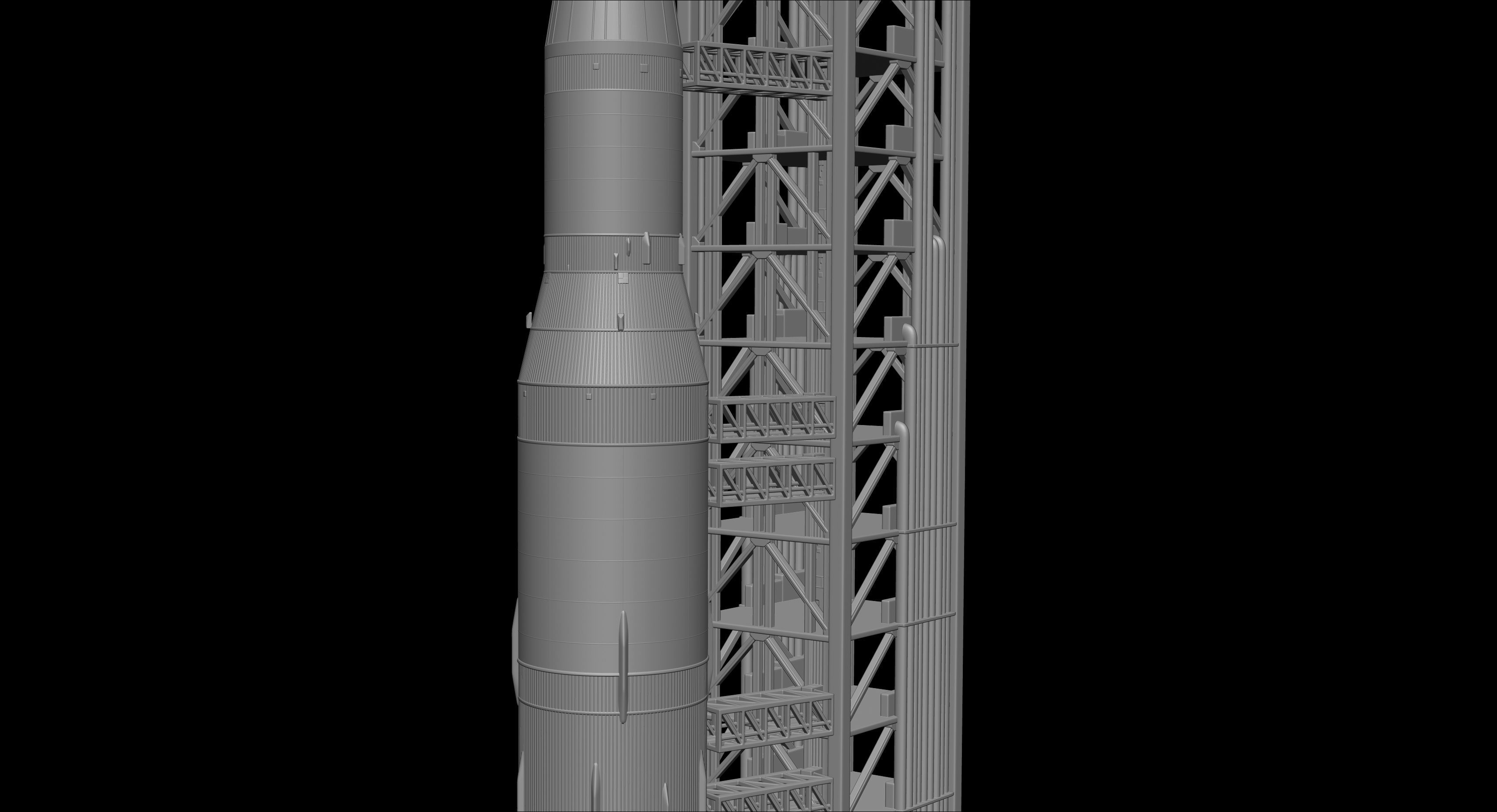 Nasa Saturn V Rocket and Launch Pad 3D model for 3D Printer 3D model 3D printable | CGTrader