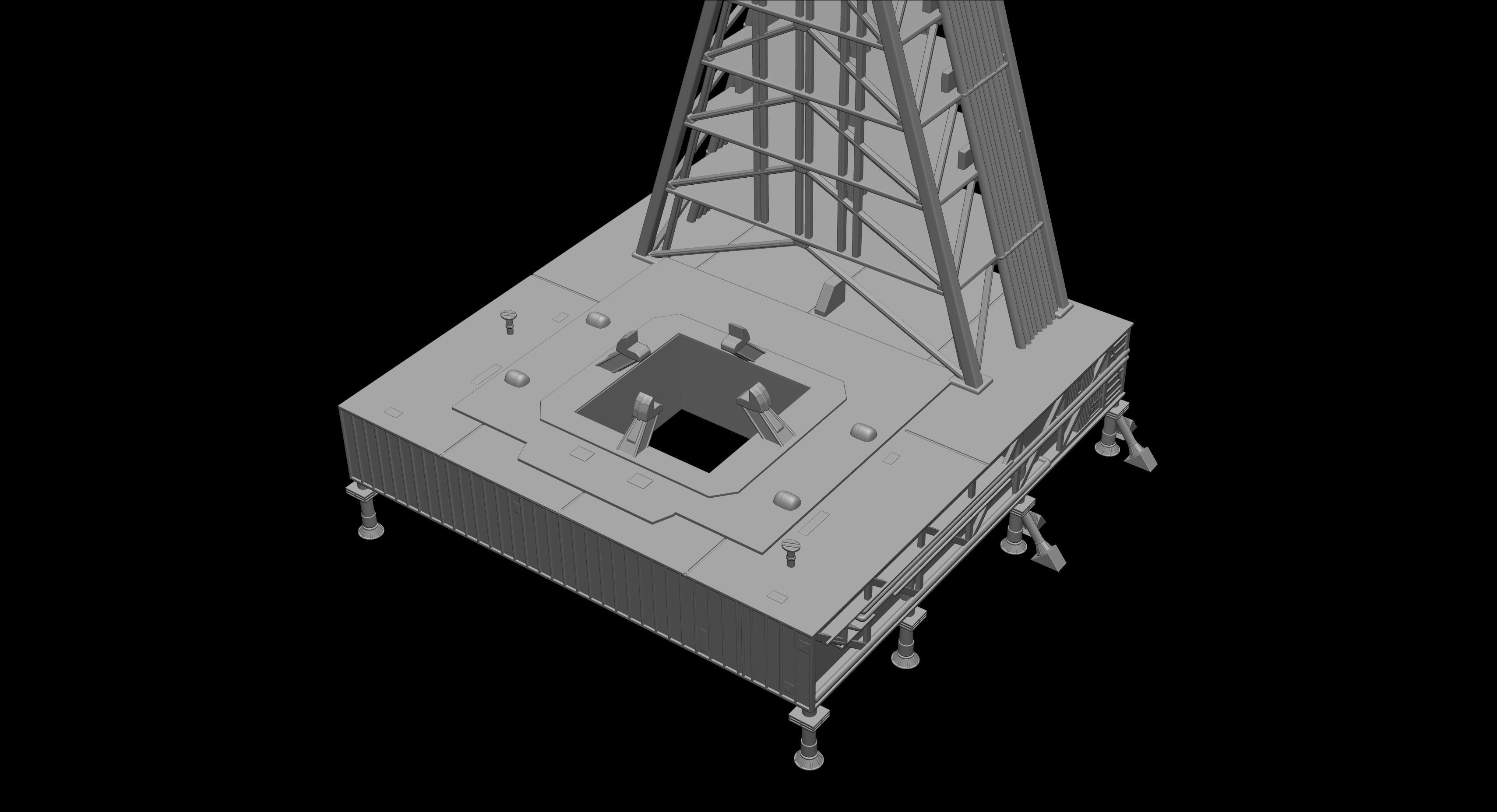 Nasa Saturn V Rocket and Launch Pad 3D model for 3D Printer 3D model 3D printable | CGTrader