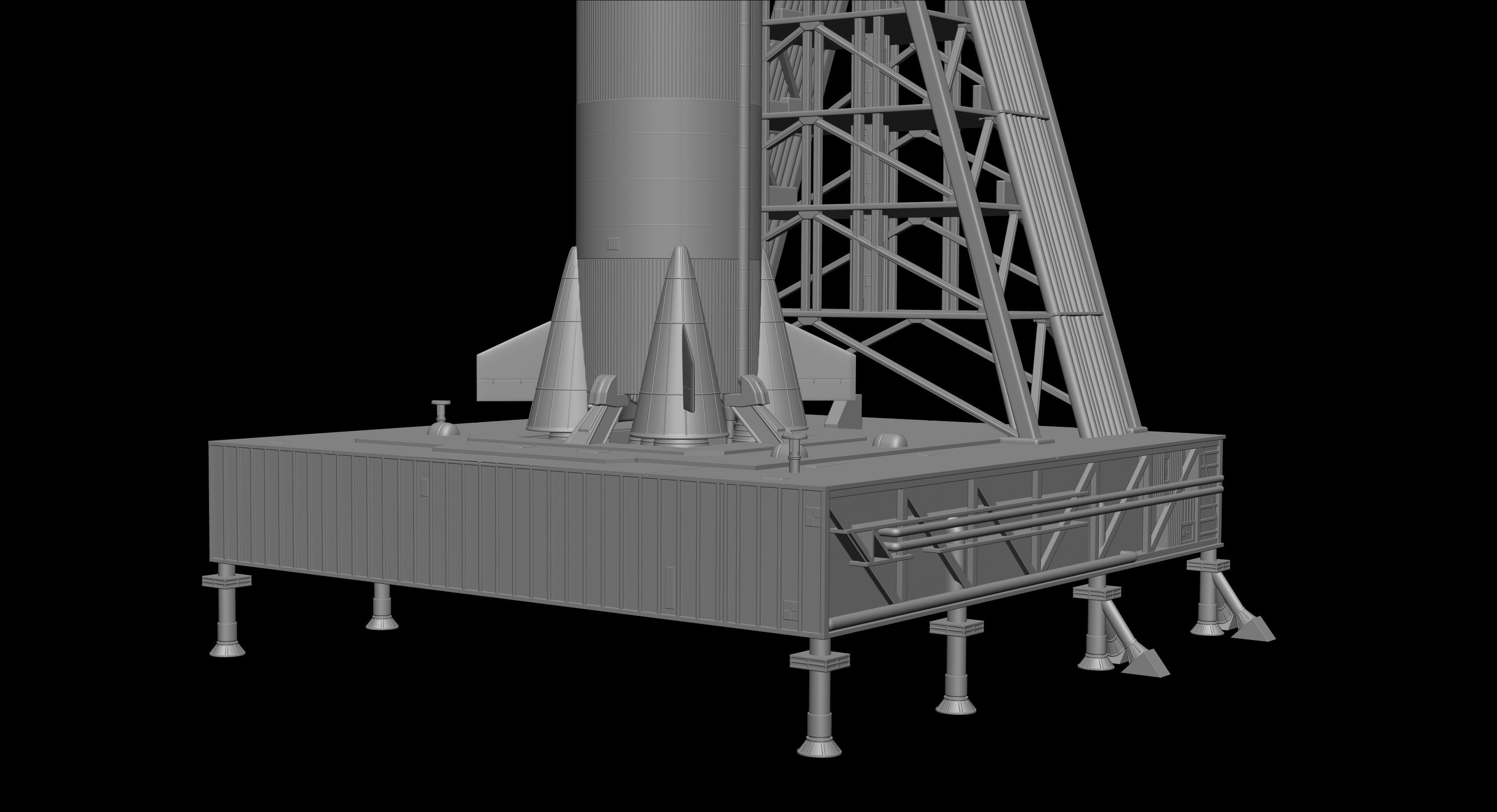 Nasa Saturn V Rocket and Launch Pad 3D model for 3D Printer 3D model 3D printable | CGTrader