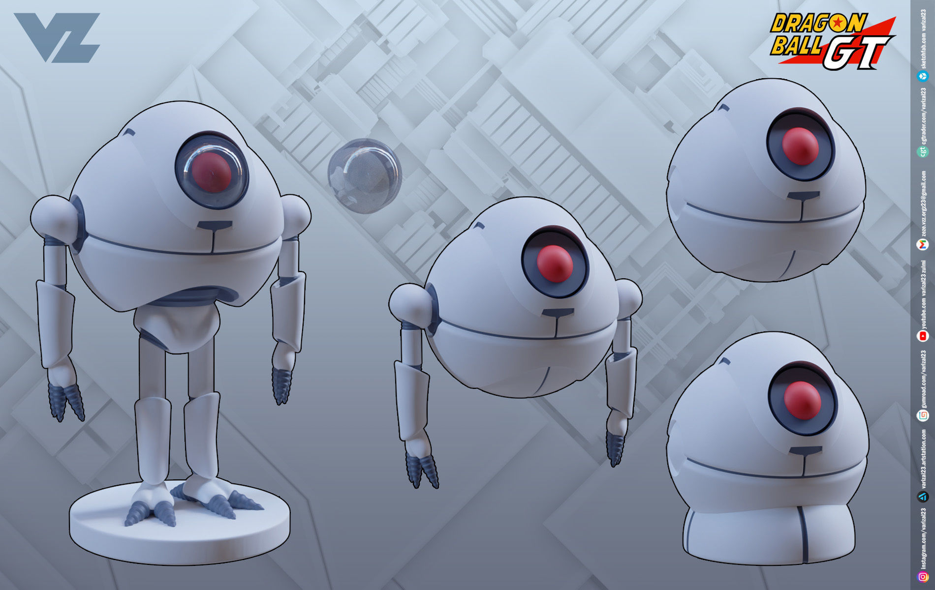 Giru - Dragon Ball GT - 5 Configurations 3D model 3D printable | CGTrader