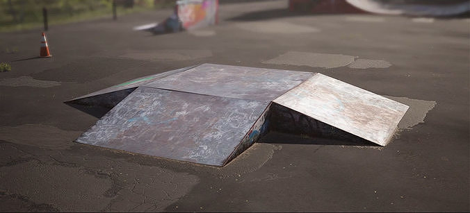 Skate Park - Four Way Ramp 3D model | CGTrader