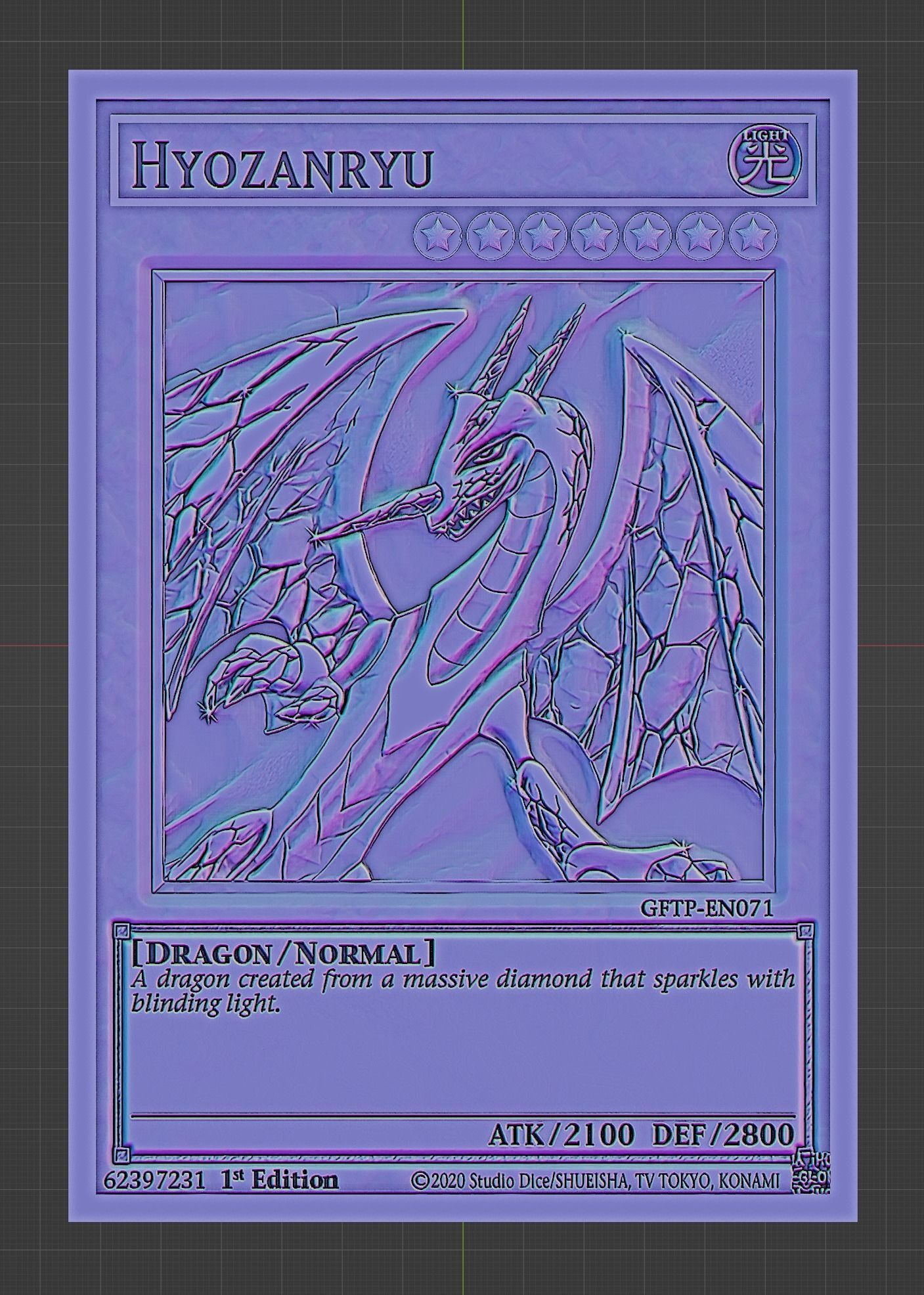 hyozanryu - yugioh 3D model 3D printable | CGTrader