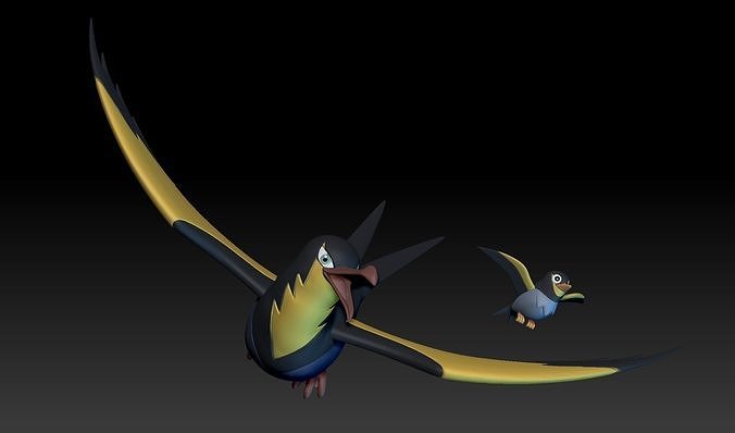Pokemon Wattrel Kilowattrel 3D model 3D printable | CGTrader