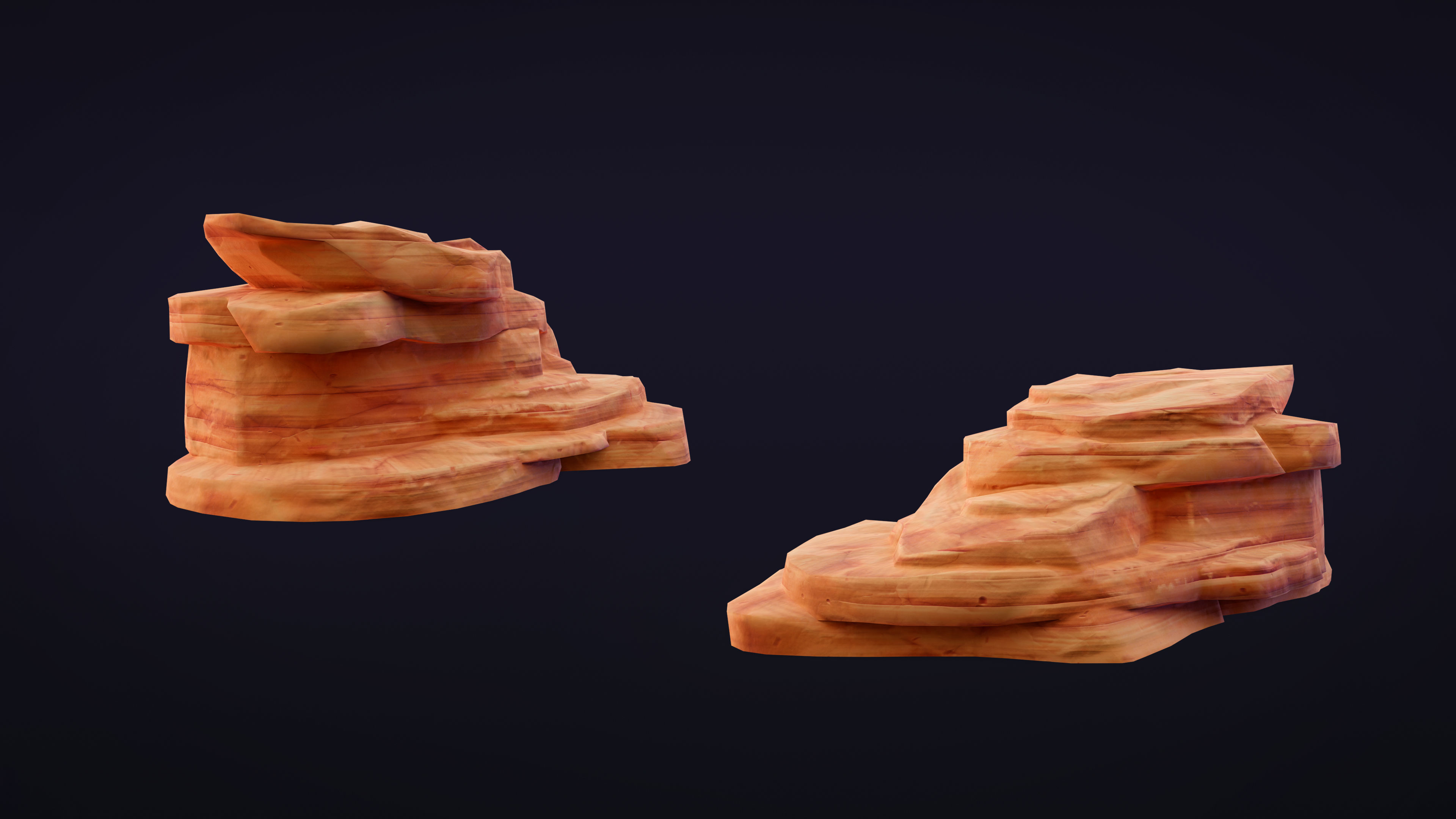 3D model Stylized Rock Desert collection 15 Low-poly 3D model VR / AR ...