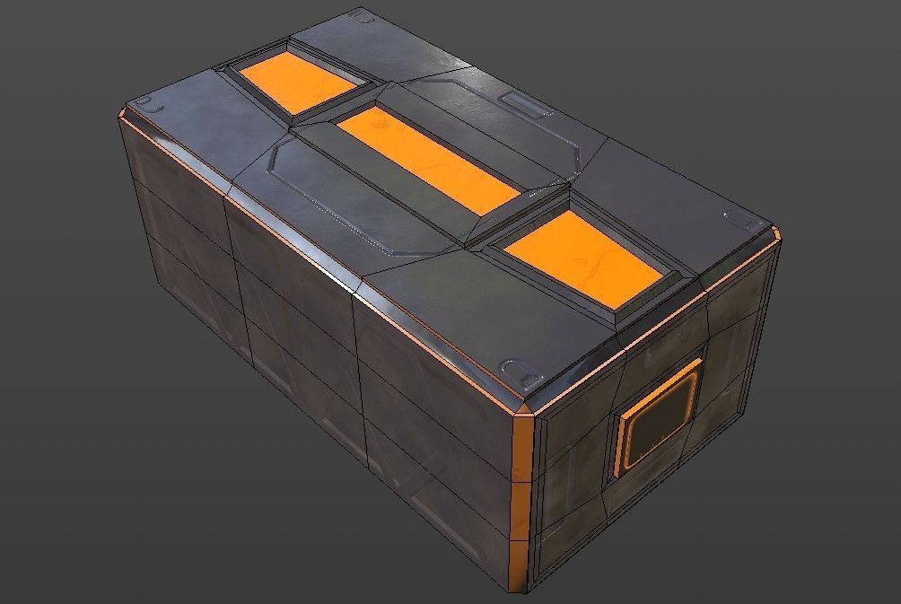 Sci-Fi Container collection Low-poly 3D model | CGTrader