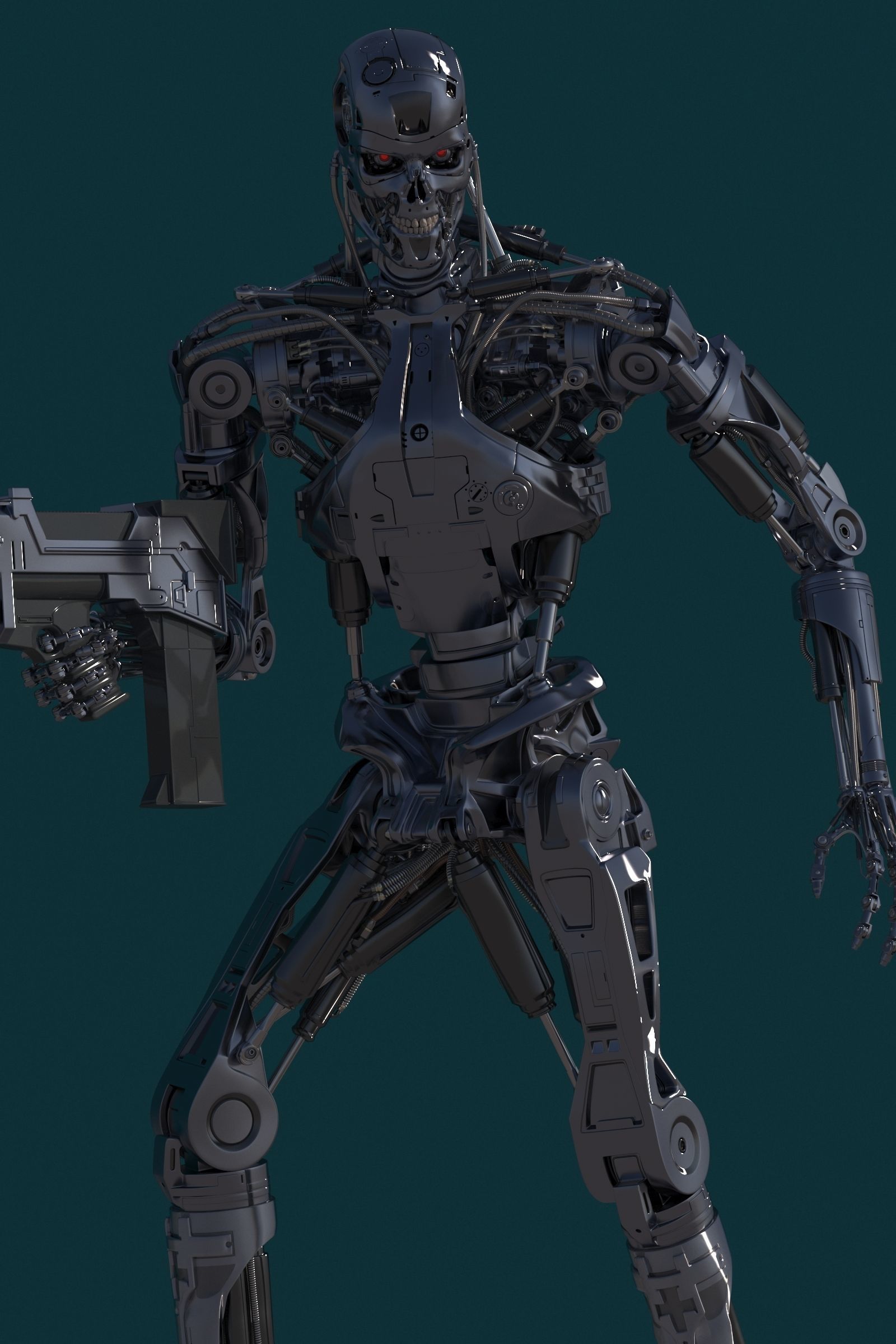 Terminator T800 Salvation Endoskeleton 3D model rigged | CGTrader