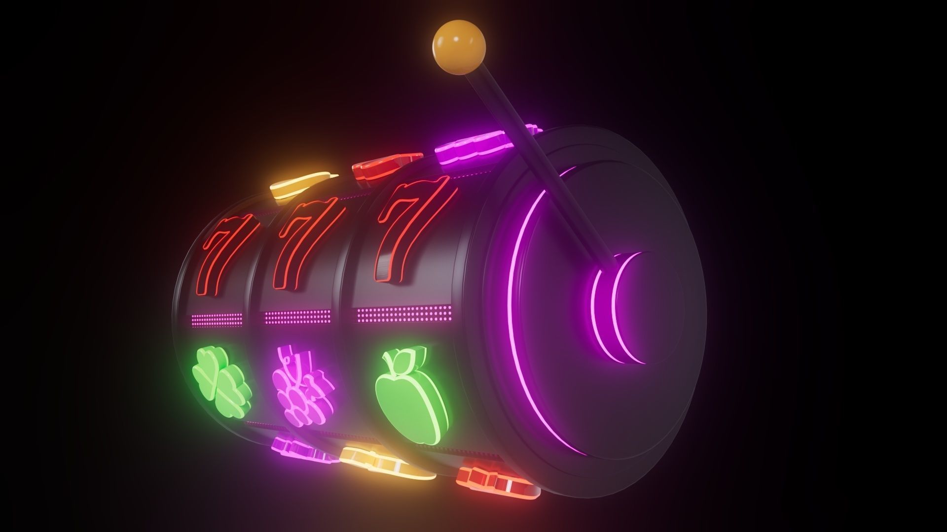 Casino 3D Neon Slots 3D model | CGTrader