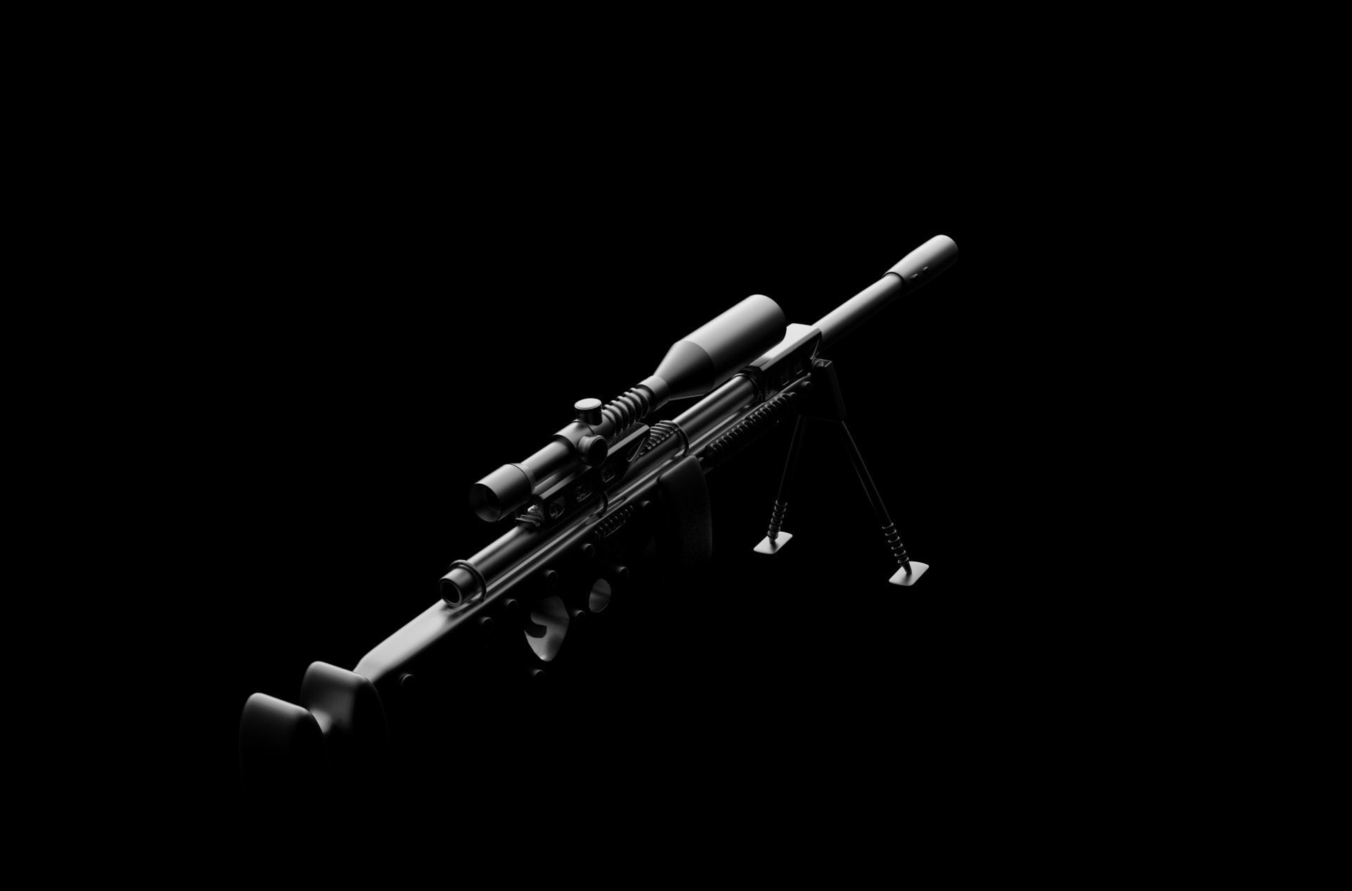 Sniper Riffle 3D model | CGTrader