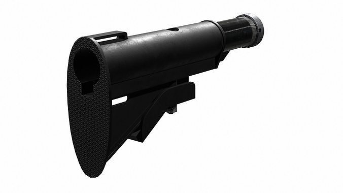 3D model AR Buttstock Standard AR-15 rifle collapsible crane stock VR ...