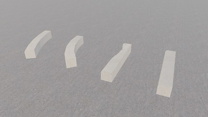 3D model Modular curb VR / AR / low-poly | CGTrader
